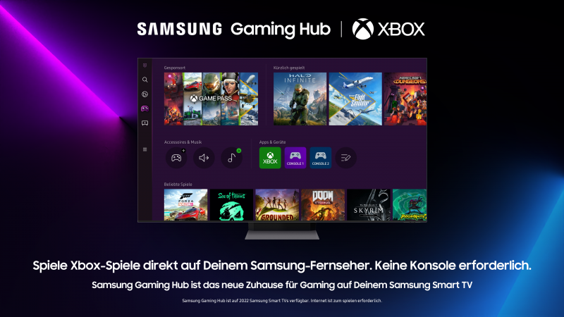 Xbox App zieht in den Gaming Hub von Samsung Smart TVs ein ...